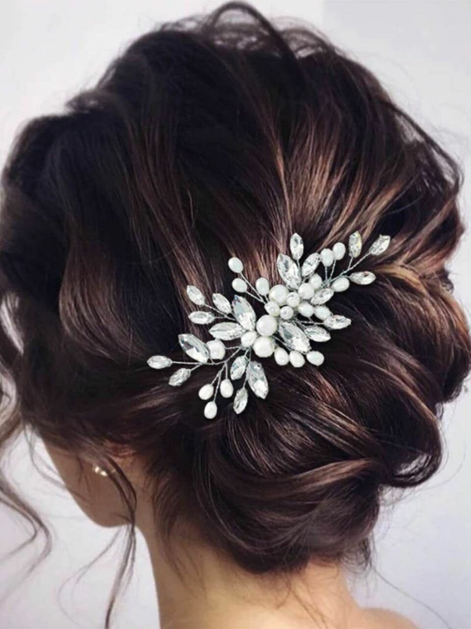 Гребень для волос MAVO. Заколка свадебная. Заколка для волос стразы