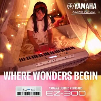 YAMAHA EZ-300 цифровой синтезатор / 61 клавиш / белое-X