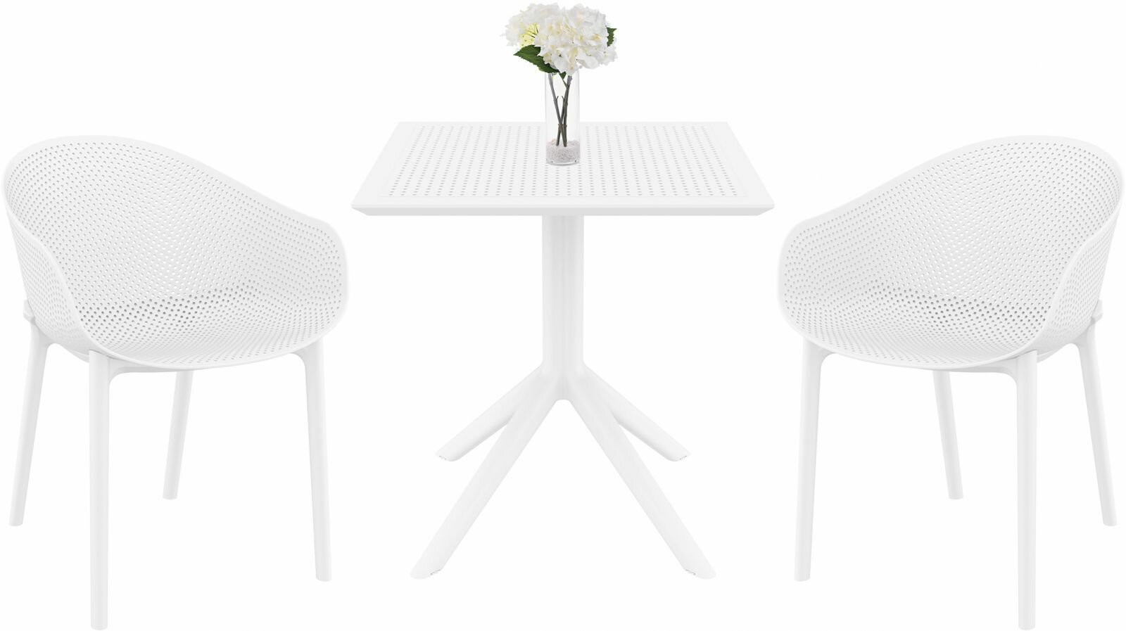 Набор садовой мебели Sky 70, стол и 2 кресла, цвет белый, Siesta, Турция
