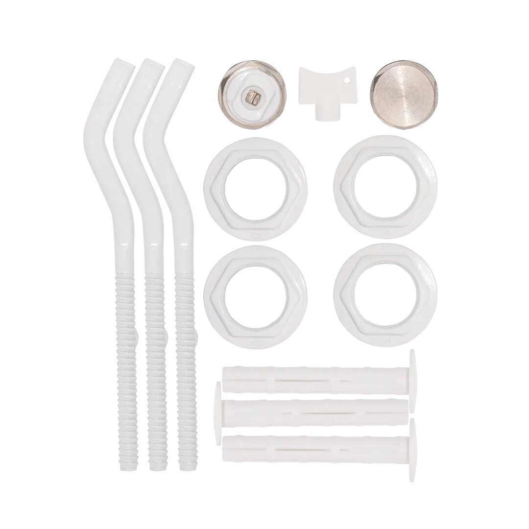 Монтажный комплект для радиатора Equation 1x3/4 сталь белый 10 шт.