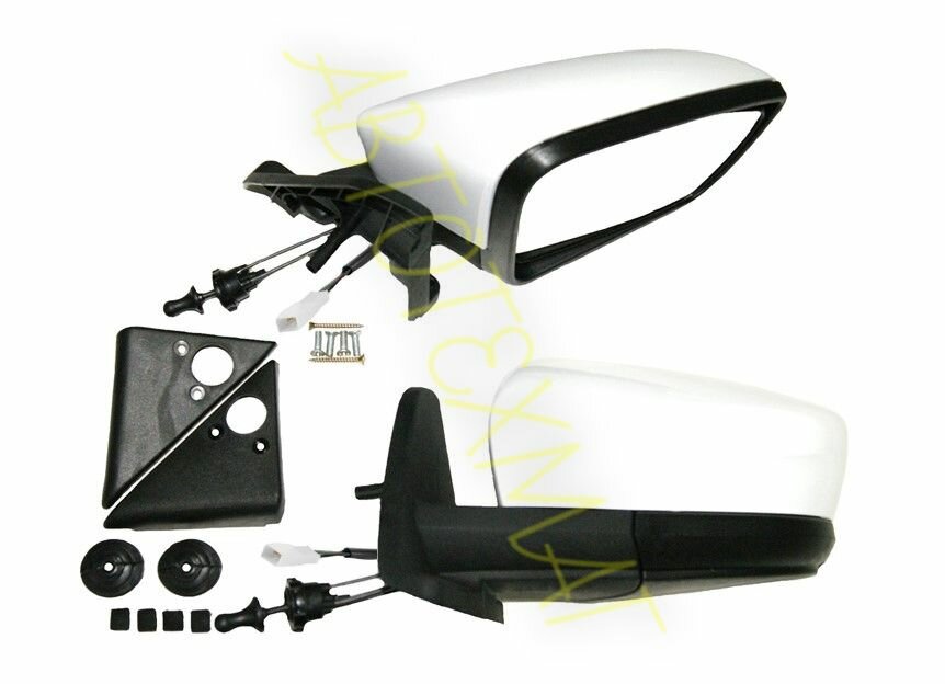 Зеркало боковое ВАЗ 21213, 21214 нива урбан комплект с обогревом в корпусе Гранта, Белый цвет).