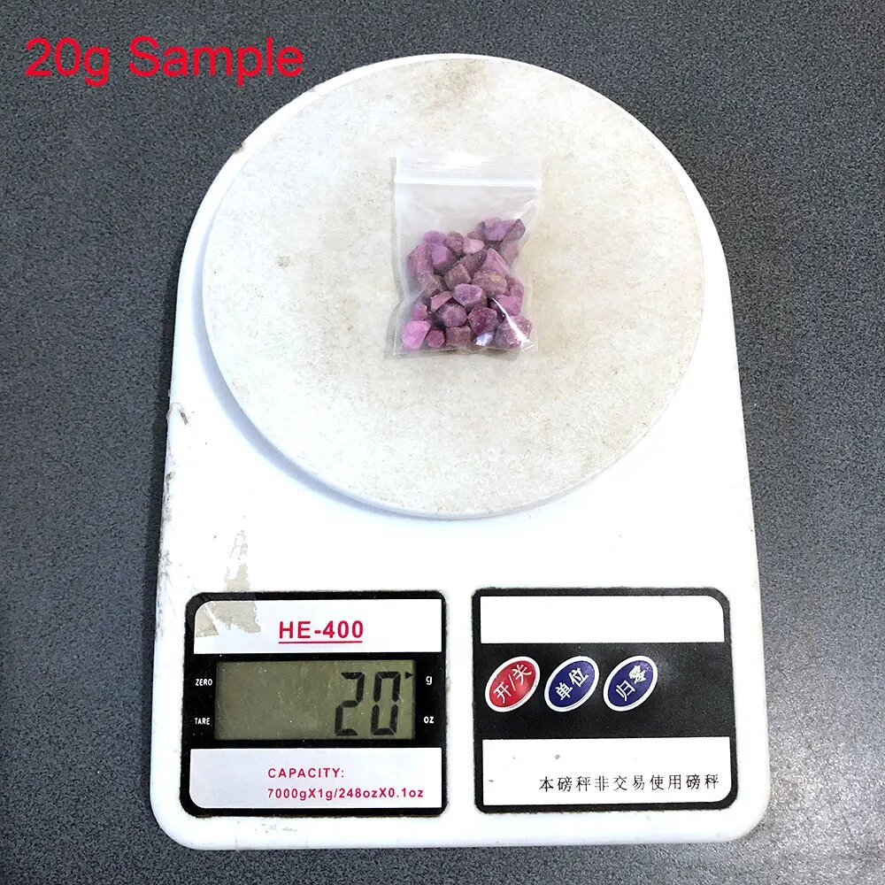 Натуральные синие корундовые кристаллы 20г Red