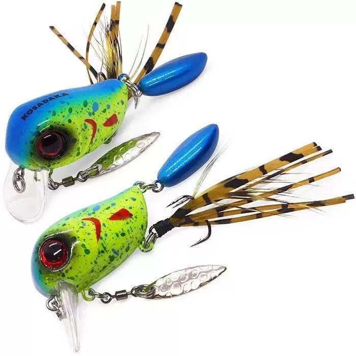 Воблер для рыбалки Kosadaka MICRO TAPPY 54F BKK, 54.0 мм, 4.8 г, заглубление 0.1-0.2 м, BKK