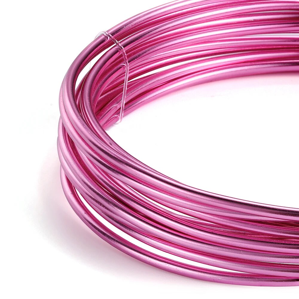 Анадизированная алюминиевая проволока AGCFABS 0,6-3 мм Розовый, 0.6mm x 10Meters, Light Purple