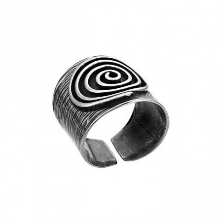 Кольцо широкое, разъемное, серебро, 925 проба, чернение