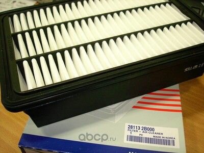 Фильтр воздушный Hyundai 28113-2B000, для Hyundai Santa Fe, ABS-пластик