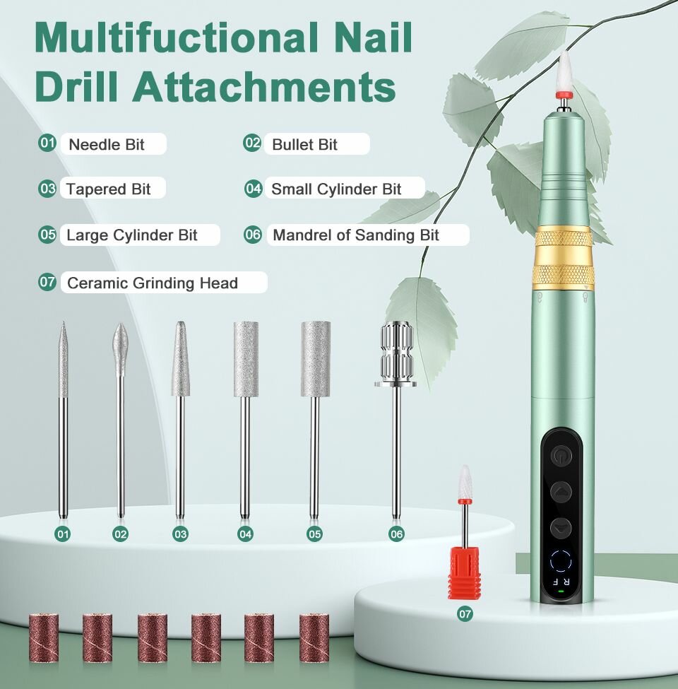 Электрическая сверлильная машина для ногтей Manicure 35000 RPM фреза для геля полировки ногтей ручки салон маникюр оборудование