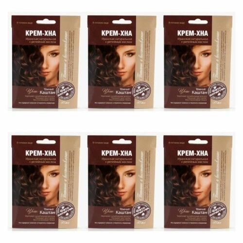 Fito Косметик Крем-хна Индийская, Горький шоколад, 50 мл, 6шт