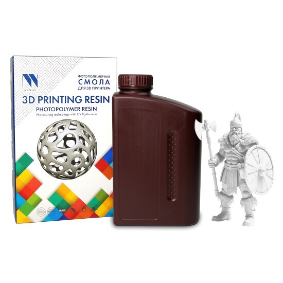 Фотополимерная смола NV Print Standard Resin White для 3D печати, 1 кг/бут