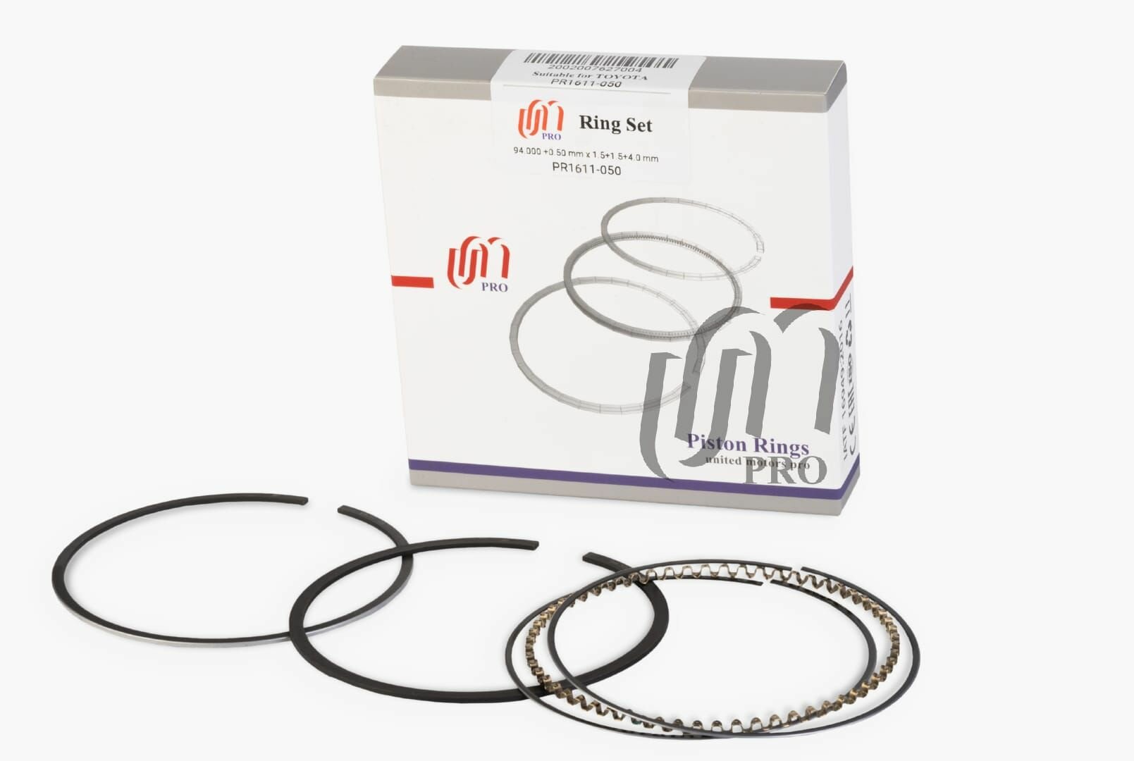 Кольца поршневые 0.50 Toyota 2UZ-FE d94.0+0.50 (1.5-1.5-4.0) на 1 цил. UMpro