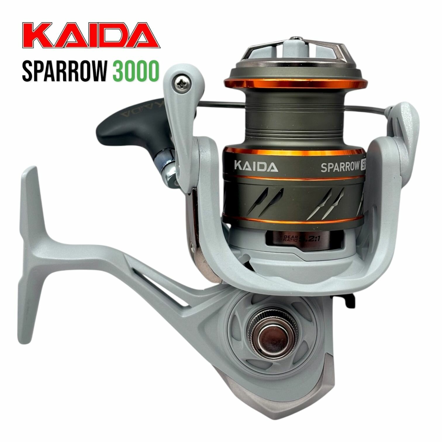 Катушка Sparrow 3000 7+1 подшипников для рыбалки на спиннинга, кайда
