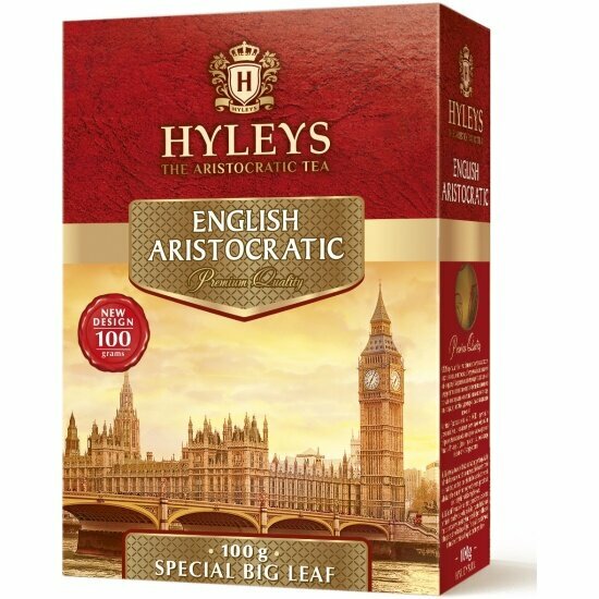 HYLEYS Чай листовой Английский Аристократический, особо крупный лист, черный, 100 г