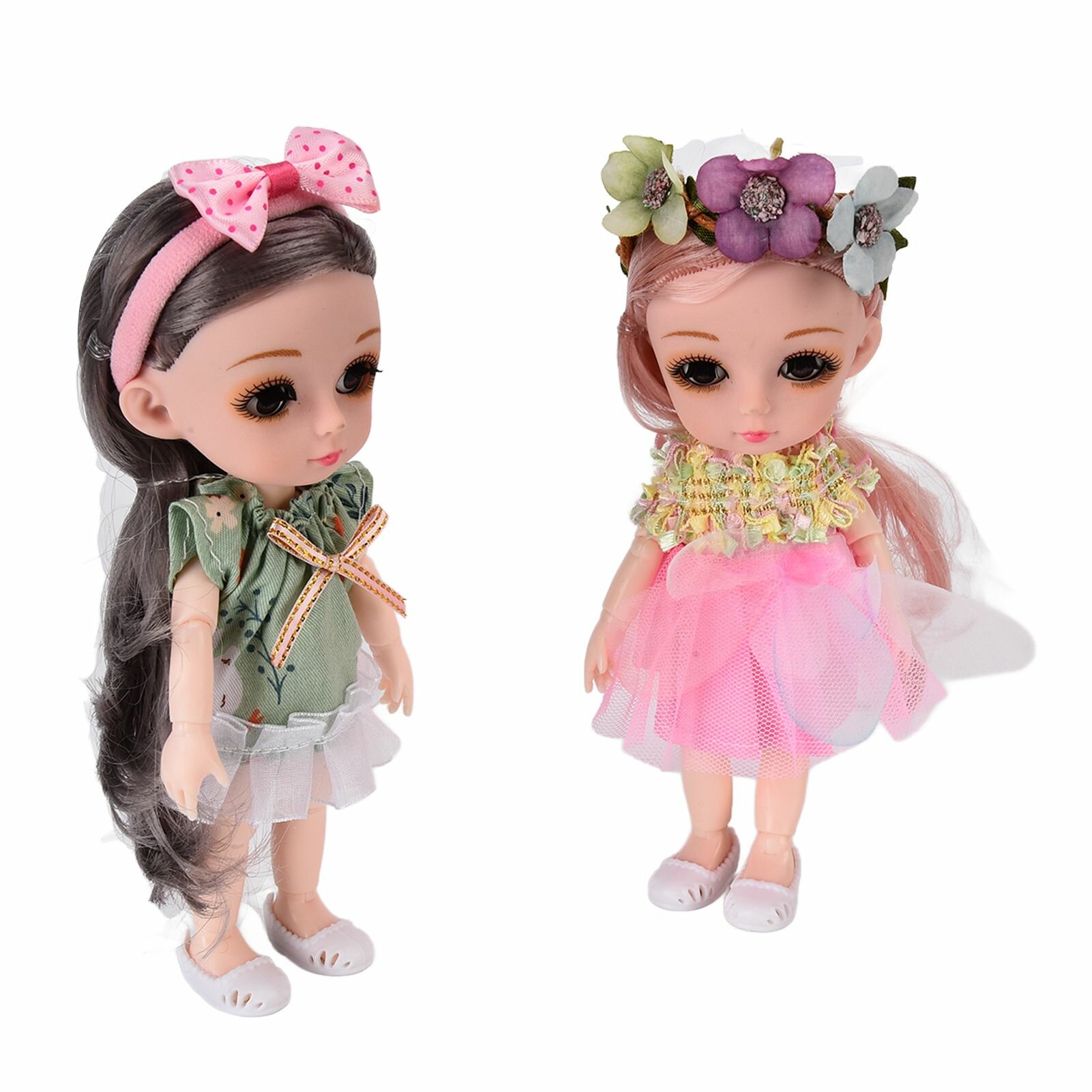 6,7-дюймовая модная кукла BJD, набор из 2 предметов, вращающиеся шарниры, великолепная одежда, кукла-одевалка для детей от 3 лет, сертифицирована EN71