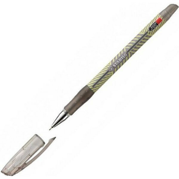 Ручка шариковая STABILO Exam Grade 587 XF корпус серый/желтый, Черная (STABILO 587/3-46)
