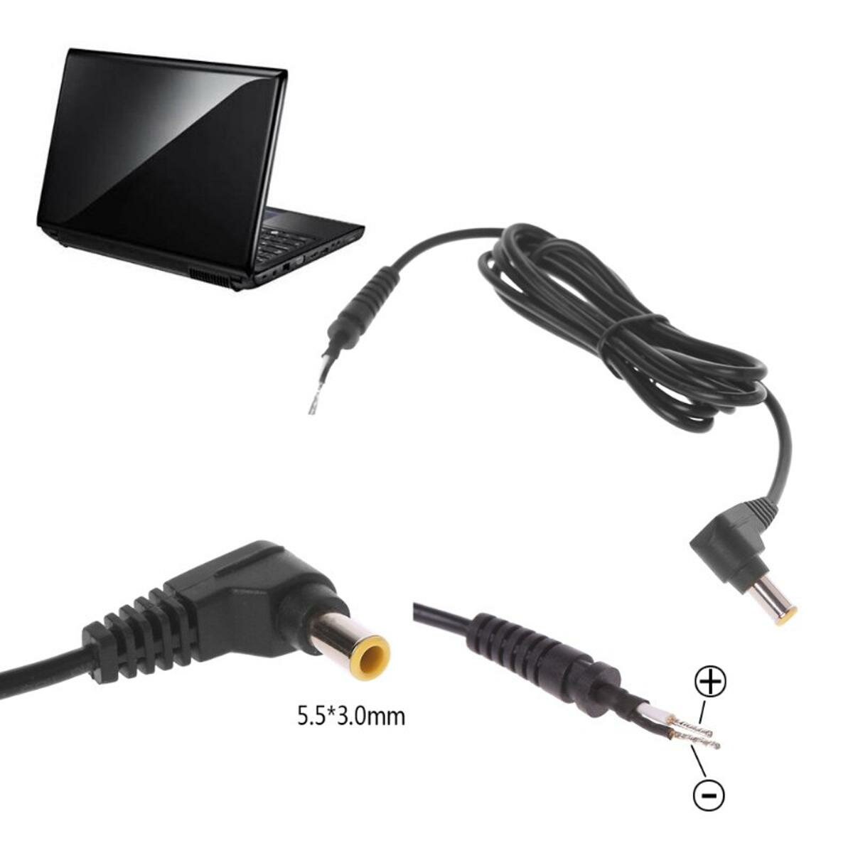 Кабель адаптера питания постоянного тока L-образной формы из чистой меди с штифтом для ноутбука Samsung Прямая поставка