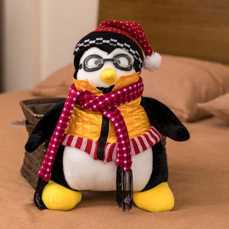 Плюшевая игрушка-пингвин HUGSY Joey's Friend / Пингвин из сериала друзья Хагси / Мягкая игрушка 25 см