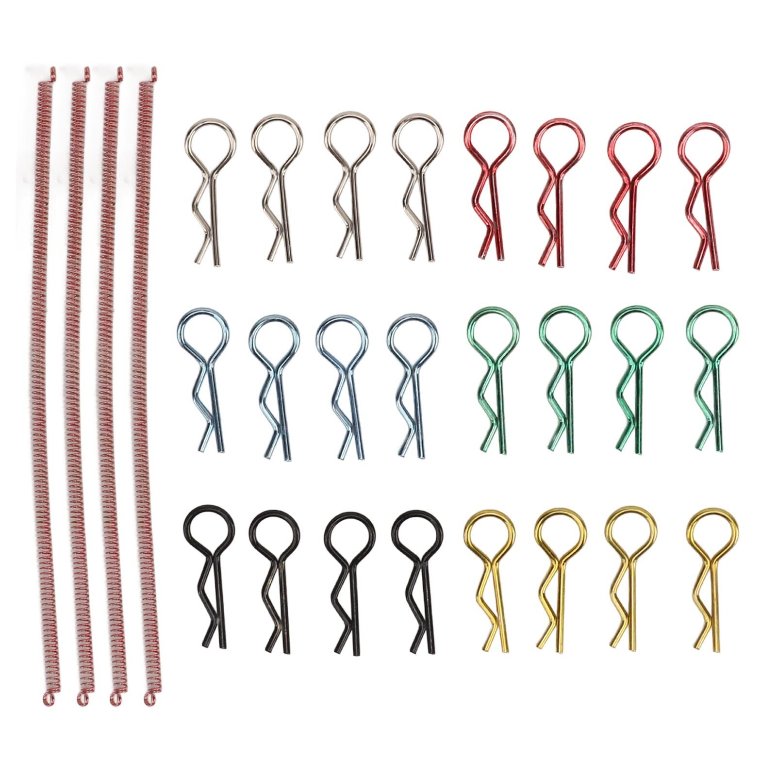 RC Body Shell Clip Rope Professional Metal RC Car Body R Pins with Lost Proof Rope for 1/8 1/10 1/12 1/18 RC Car 100 мм/3,94 дюйма