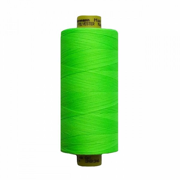 Нитки GUTERMANN 3836 Флуо зеленый - 4 катушки по 1000м