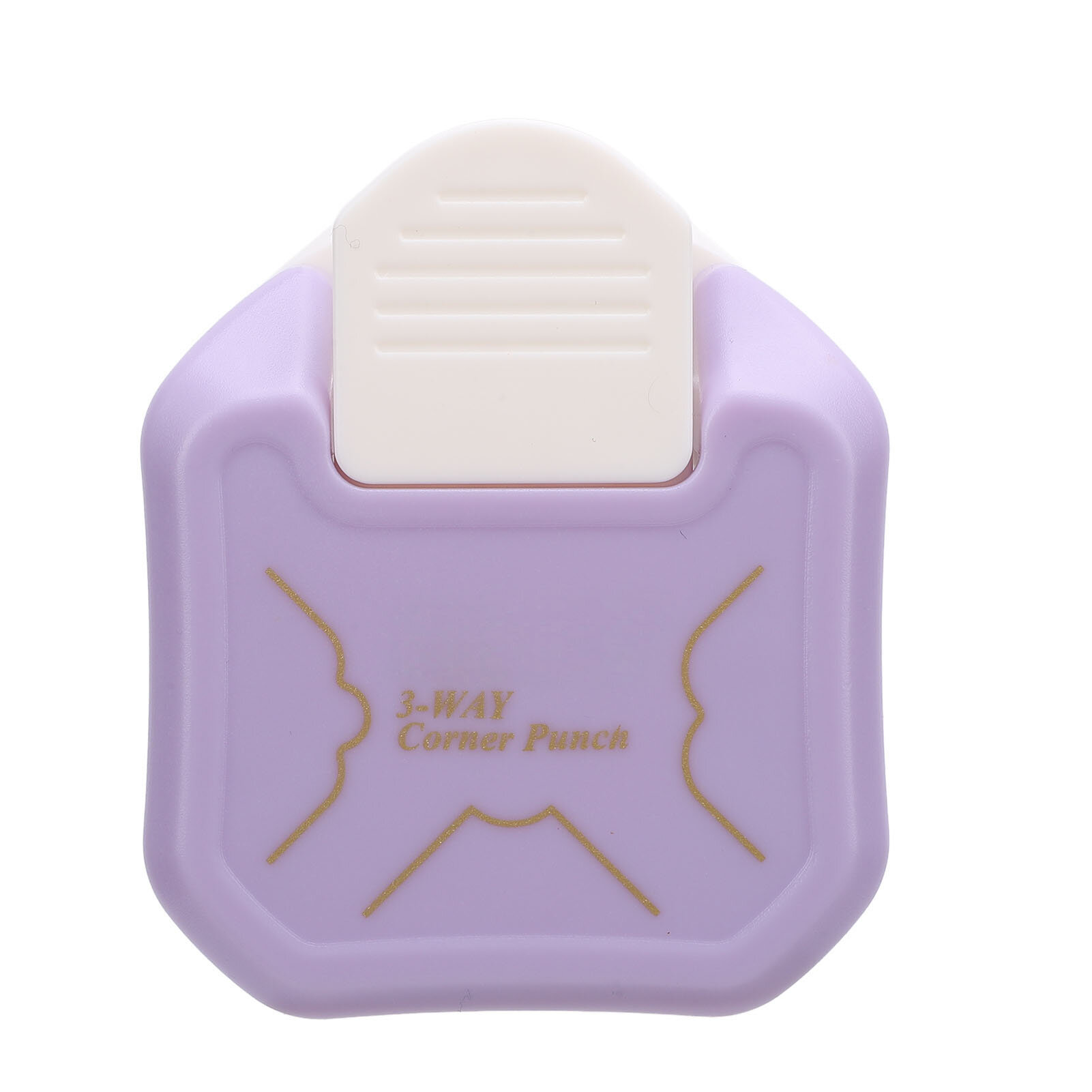 Угловой фигурный дырокол для бумаги, 3-в-1, фиолетовый