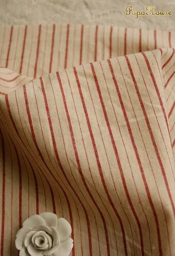 140x50 см ретро винтажная красная, синяя льняная сетка в полоску тканая хлопковая ткань для скатерти платье украшение дома сумка швейная ткань