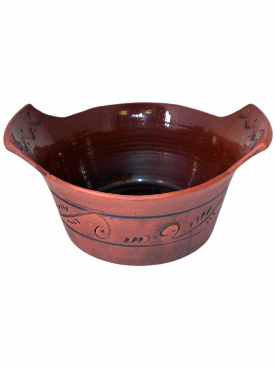 Горшочек для запекания, Форма для кулича + глазурь, глина, керамика, ручная работа