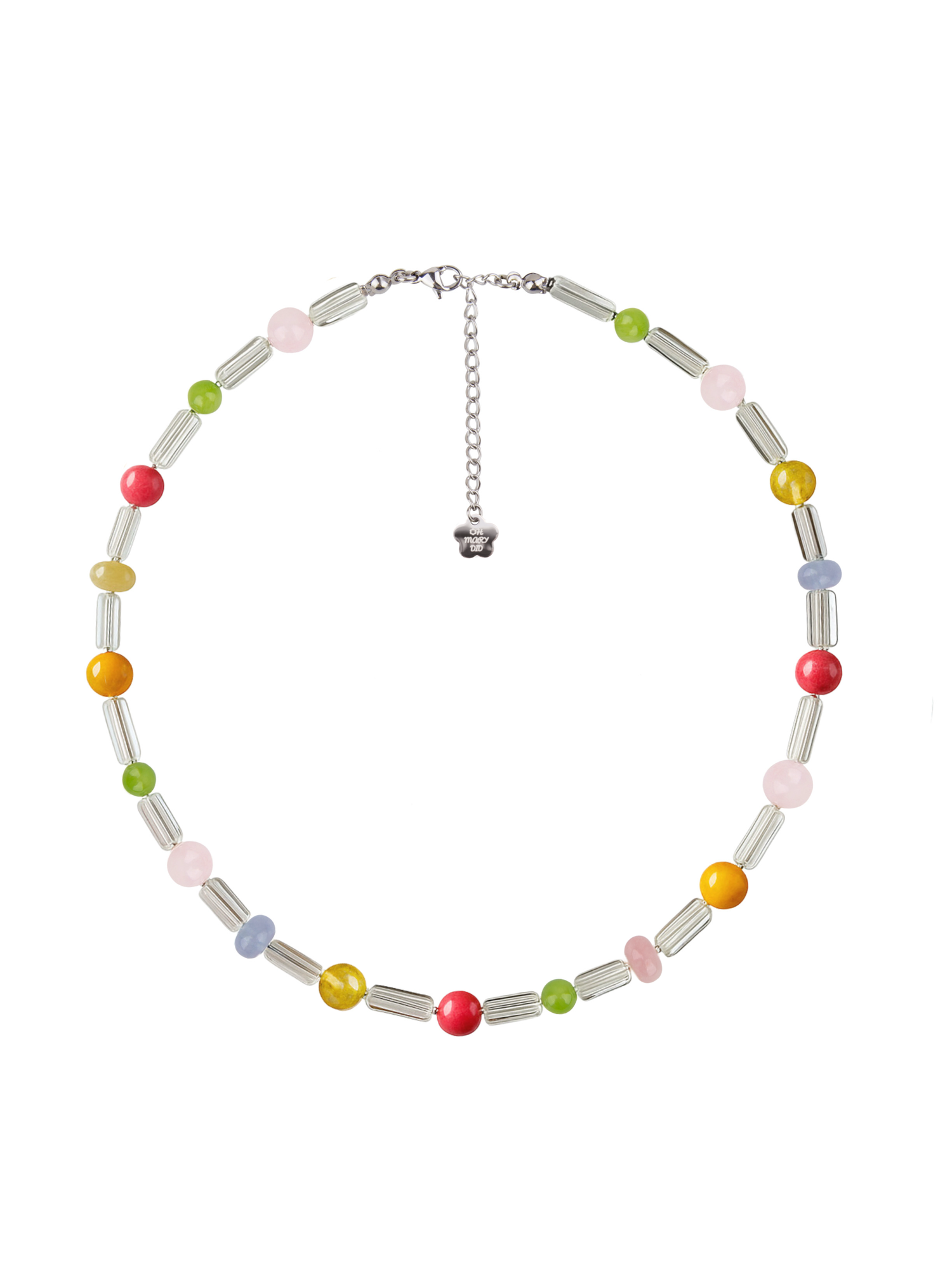 Чокер, горный хрусталь, розовый кварц, нефрит, цитрин, агат