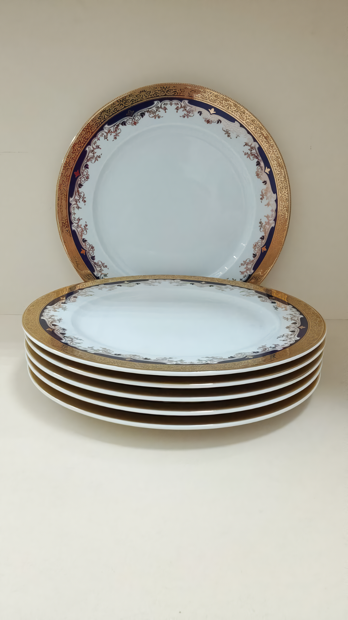 Десертные тарелки Thun Кристина "Синие лилии", фарфор, 21см, 6шт