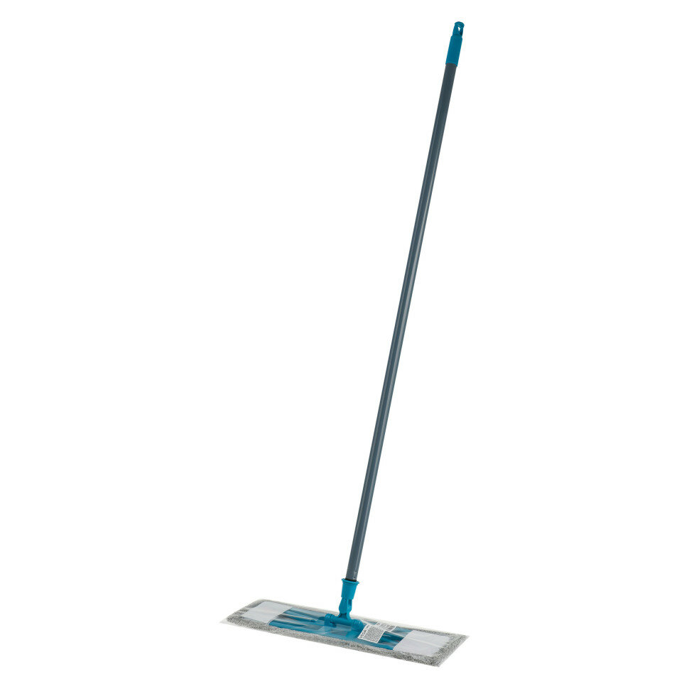 Швабра VEGA, ручка 110см, пласт. флаунд. 40см, насадка микрофибра (карман+липучка), 370064