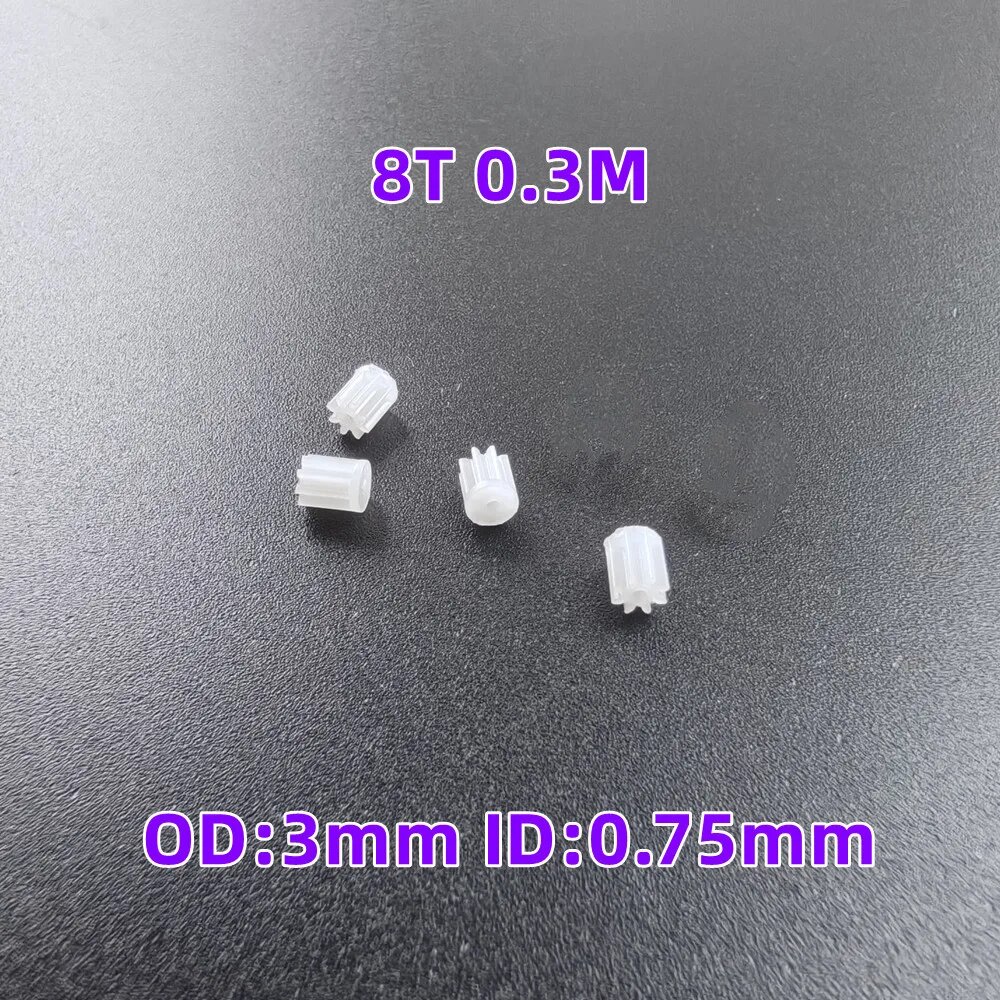Белые фиксаторы 8T 3mm 0.75mm для квадрокоптера