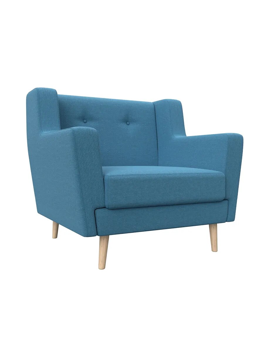 Кресло Брайтон, 79х86х78 см, нераскладное, на деревянных ножках, рогожка