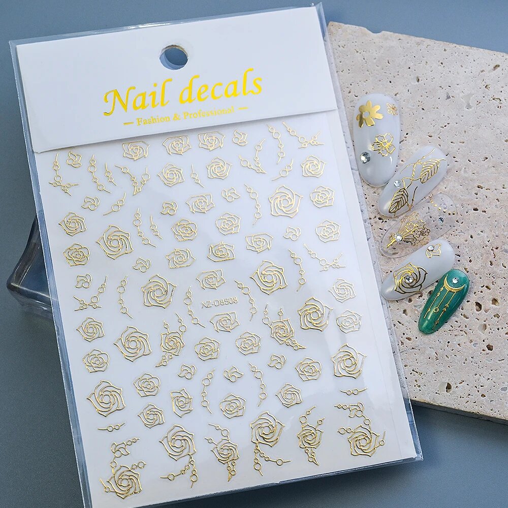 Наклейки на ногти MAFANAILS, позолота, NKS385-08-32