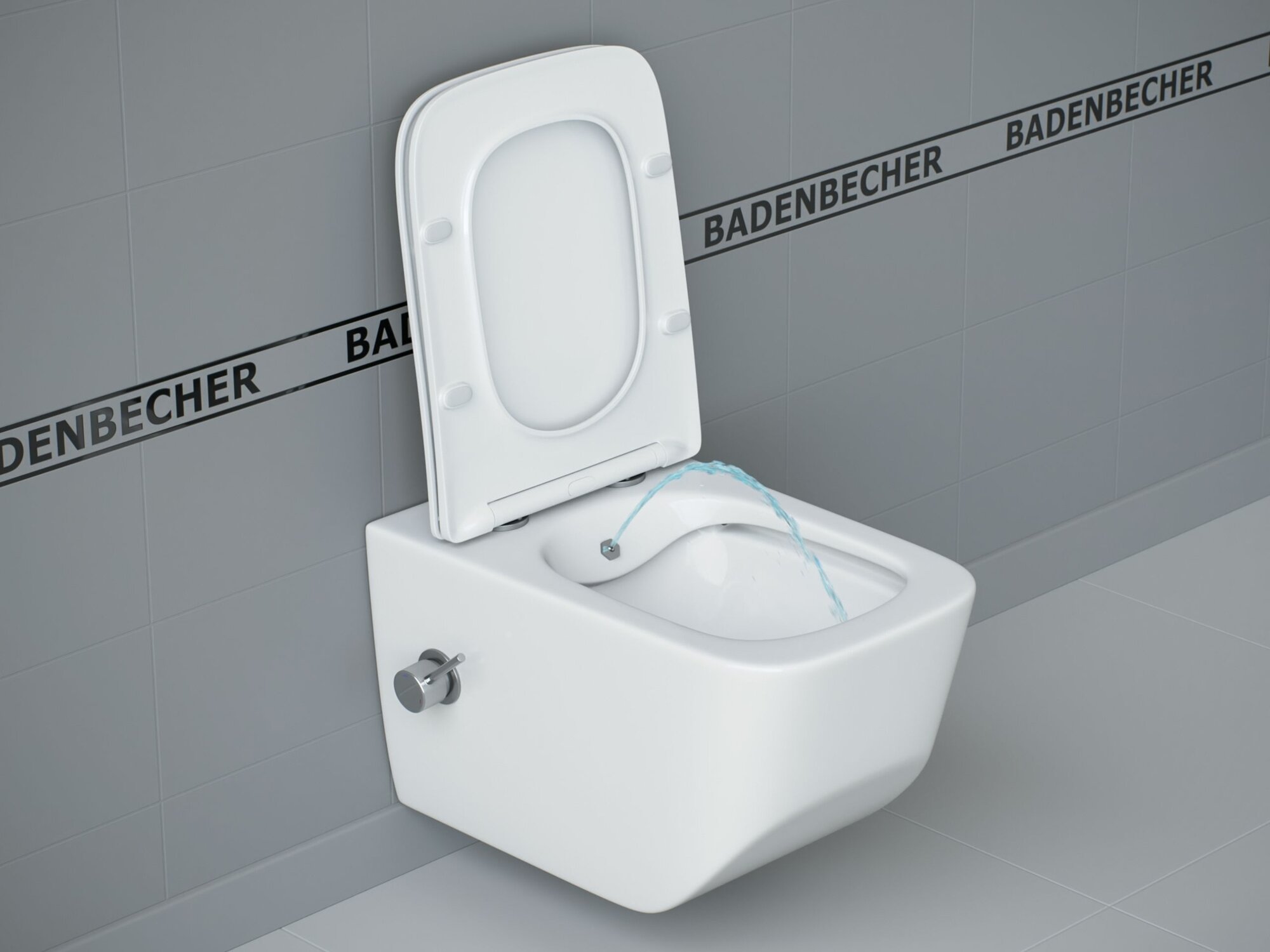 Подвесной унитаз BADENBECHER 04ABRLW с функцией биде и крышкой микролифт в комплекте