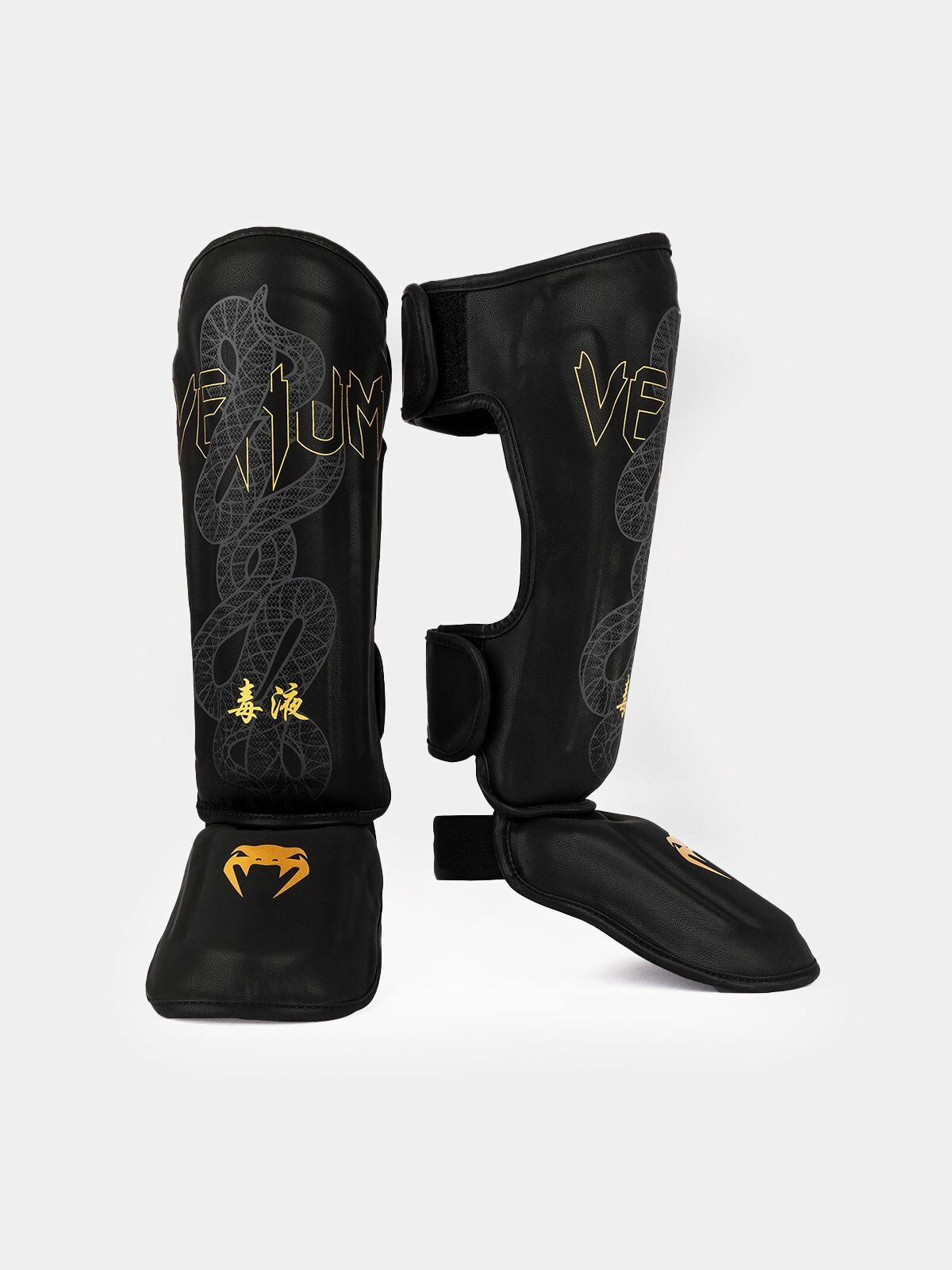 Щитки для голеностопа Venum Serpenti, искусственная кожа, анатомическая посадка, размер M