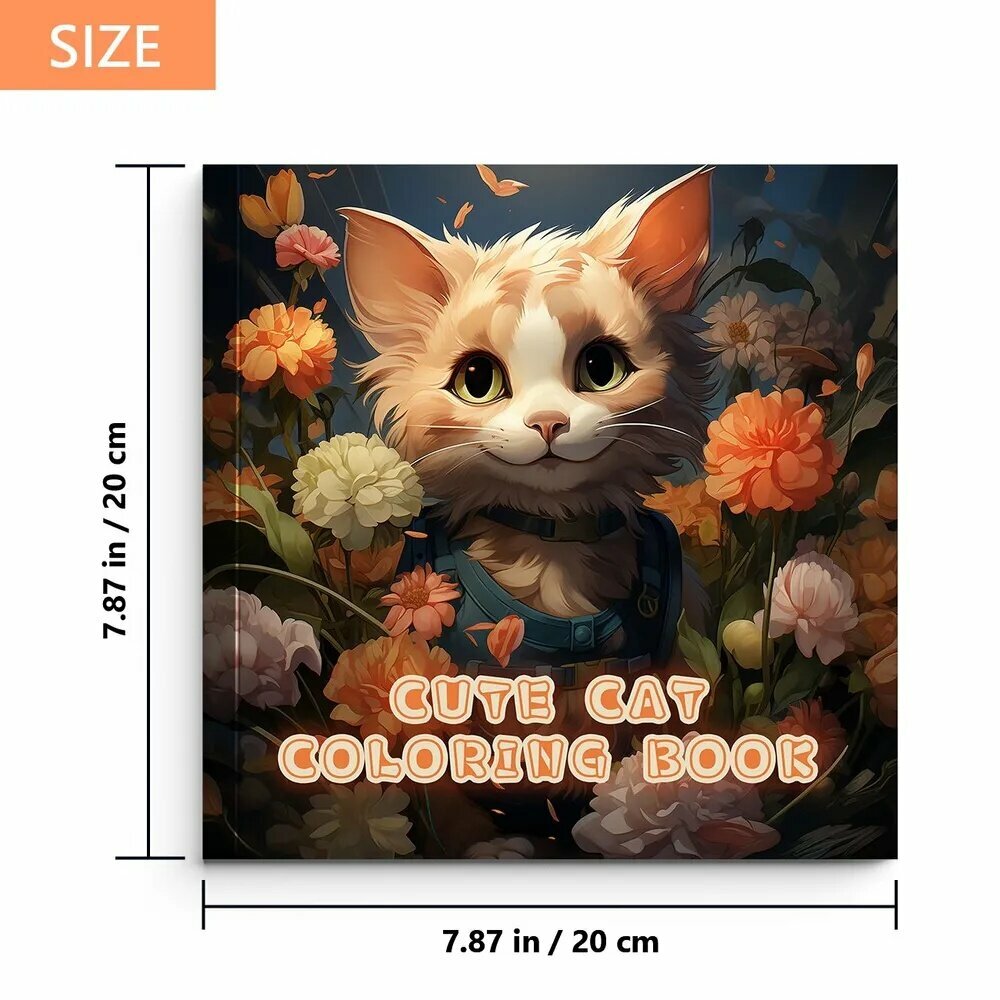 Книжка-раскраска Животное, Альбом для рисования Животное, высокое качество Книга каракулей20 см*20 см, подходит для раскрашивания как взрослыми, так и детьми