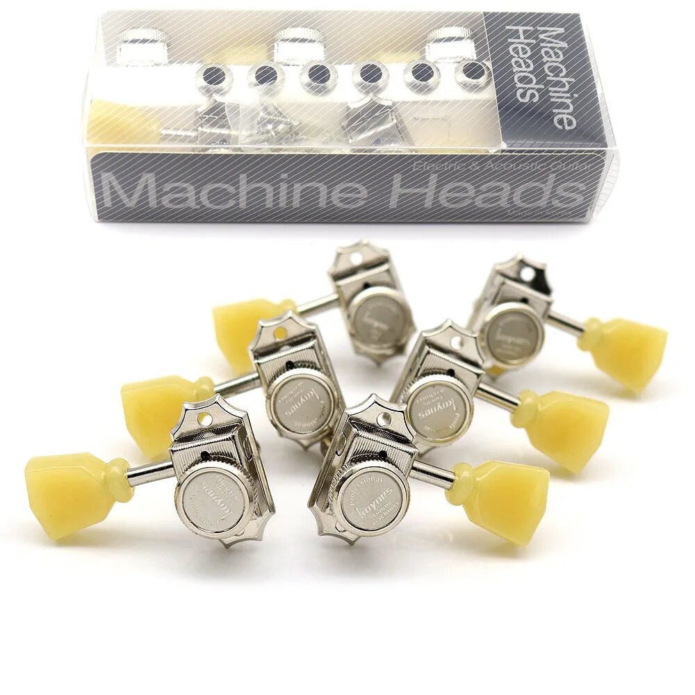 Колки для гитары Haody guitar 3L3R, серебряный никель