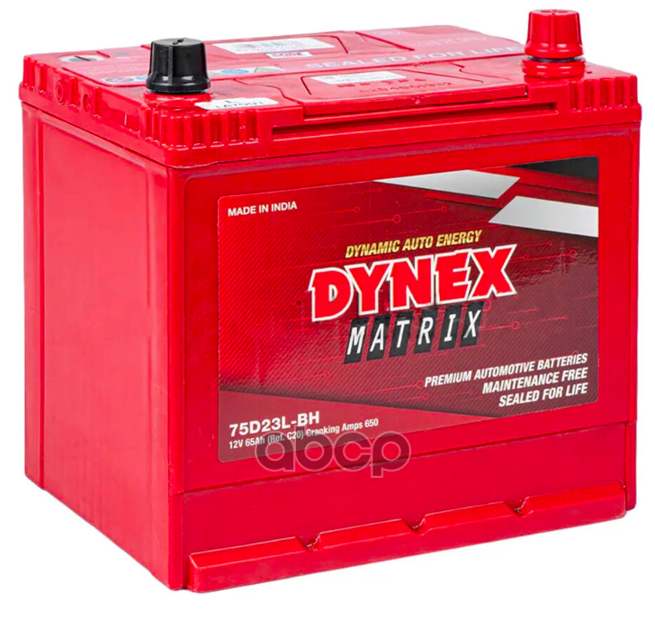 Аккумулятор EXIDE (Dynex) Matrix ASIA 65 А/ч обратный R+ 232x172x225 D23 EN 650 А DYNEX арт. 75D23L