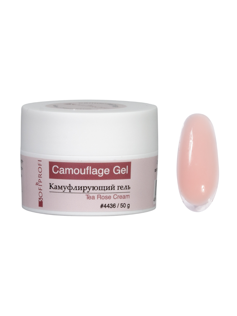 Гель камуфлирующий для ногтей Tea Rose Cream Sofiprofi Camouflage Gel Tea Rose Cream, 15 мл