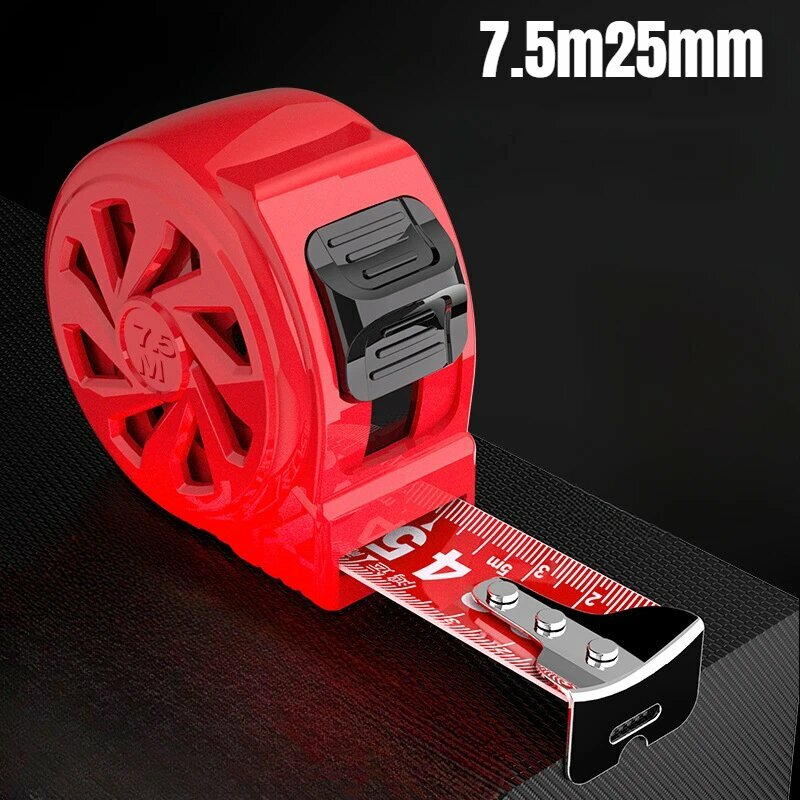 Рулетка 7.5м 25мм, красная Hand brake