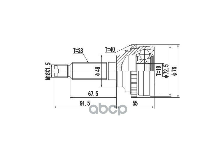 ШРУС наруж. с ABS 40z S&K арт. SKCJ1118