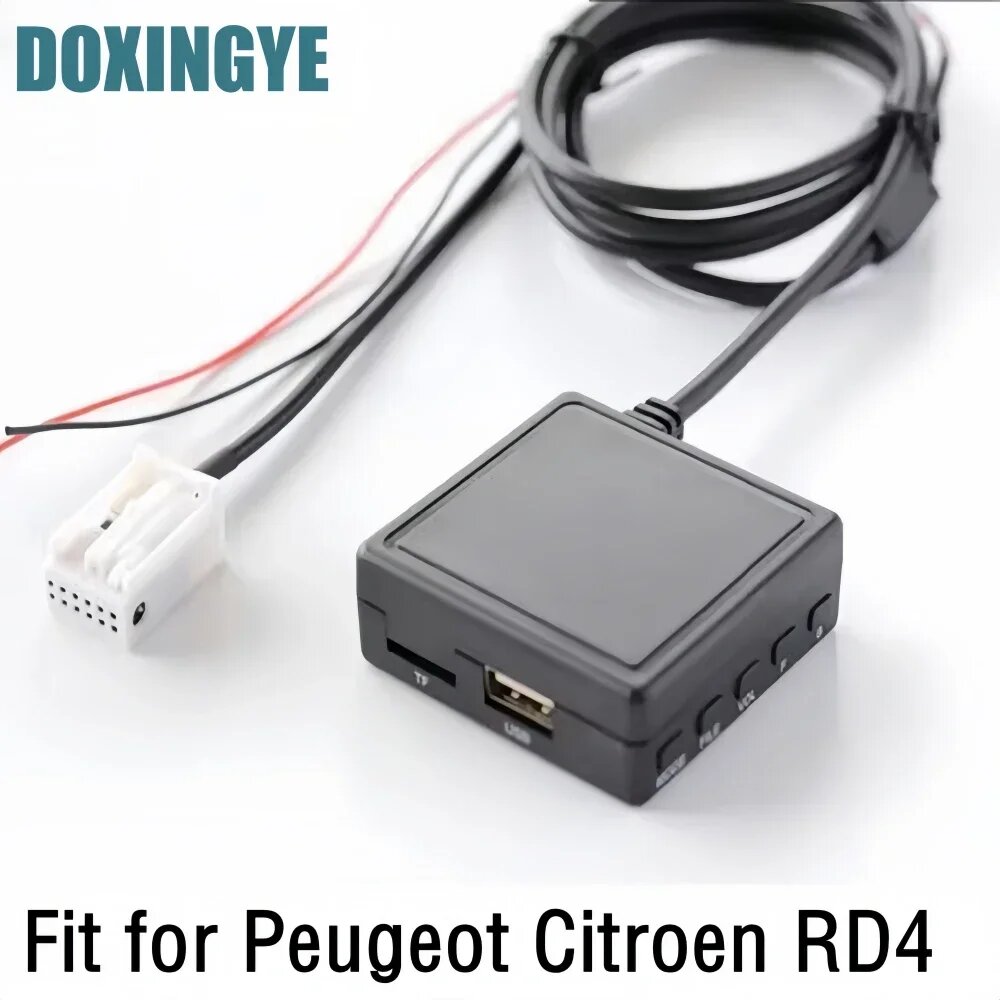 DOXINGYE AUX USB TF интерфейс Bluetooth музыкальный адаптер для Peugeot 307 407 Citroen RD4 автомобильный MP3-плеер Bluetooth Handsfree