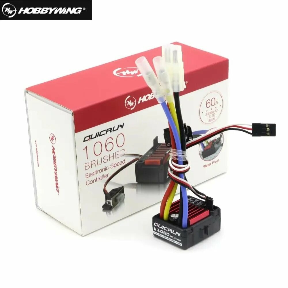 Коллекторный регулятор Hobbywing QUICRUN-WP-1060, 60A, Режим переключателя BEC,1: 10