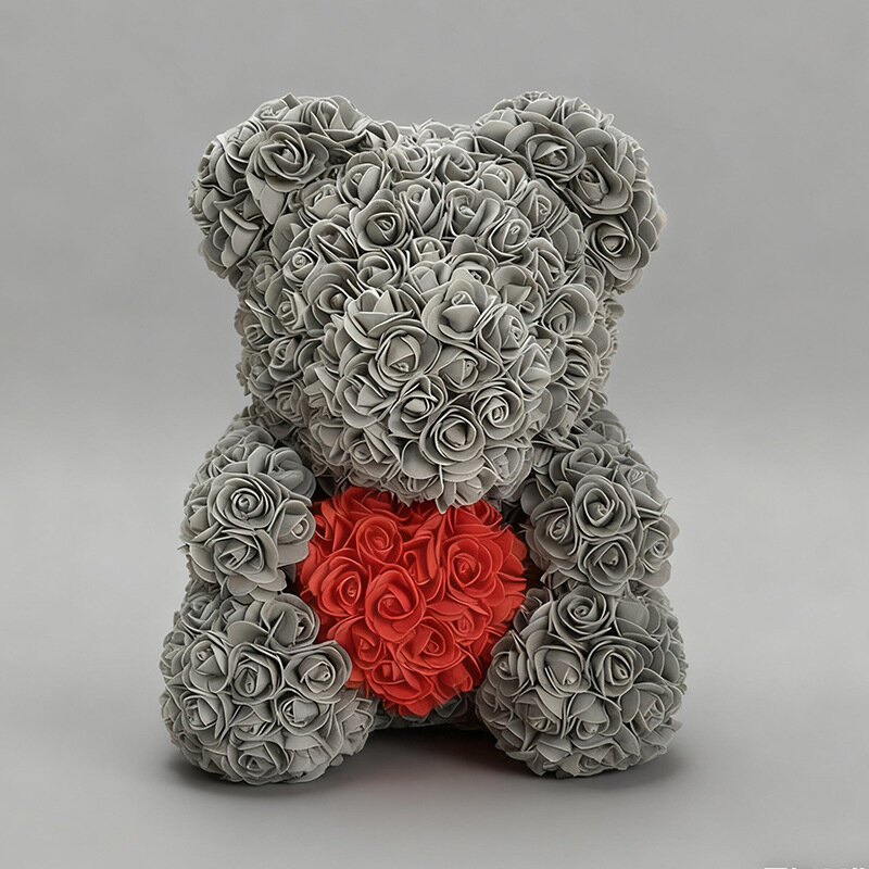 Вечный розовый мишка для подруги, лучшей подруги, китайский подарок на День святого Валентина, подарок на день рождения, букет, украшение, креативная кукла