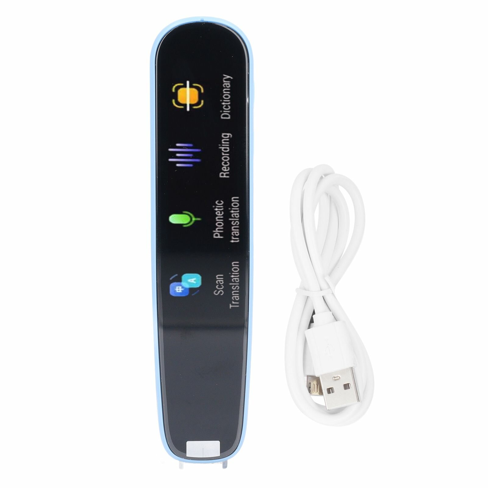 Портативная Wi-Fi ручка-переводчик с поддержкой нескольких языков и словарём (синяя)