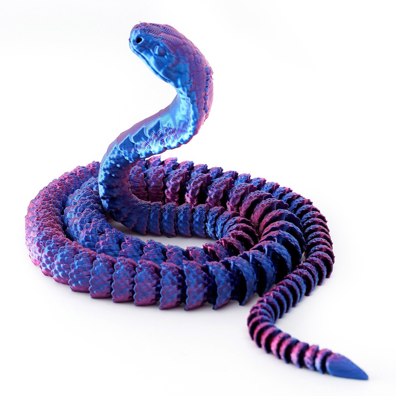 Забавная декомпрессионная игрушка King Cobra с 3D-печатью антистресс королевская кобра 3D-печатная