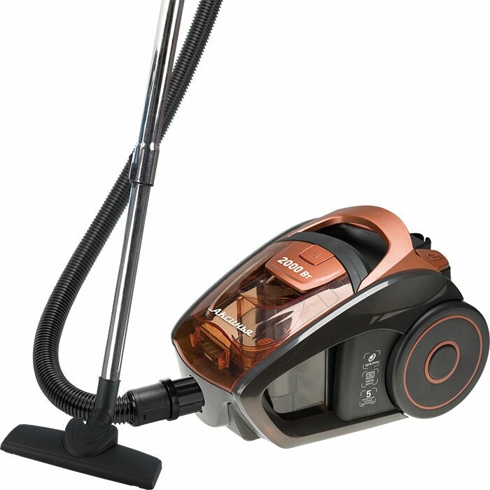 Пылесос без мешка для сбора пыли циклон 2000 Вт аксинья КС-7000 оранжевый