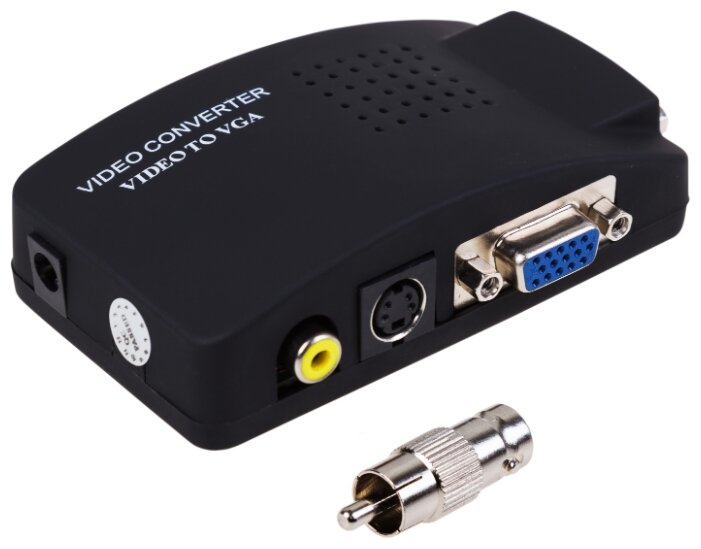 Конвертер BNC\RCA + S-video на VGA (в комплекте переходник шт. RCA - гн. BNC) REXANT