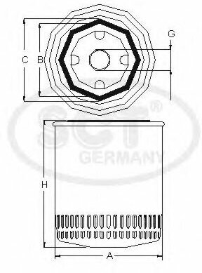 Фильтр масляный SCT Germany SM 108
