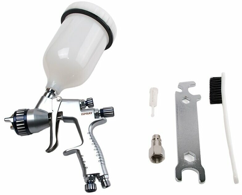 Краскопульт пневматический ISISTEM ISPRAY DB 21 с верхним бачком 600мл, сопло D 1.3мм
