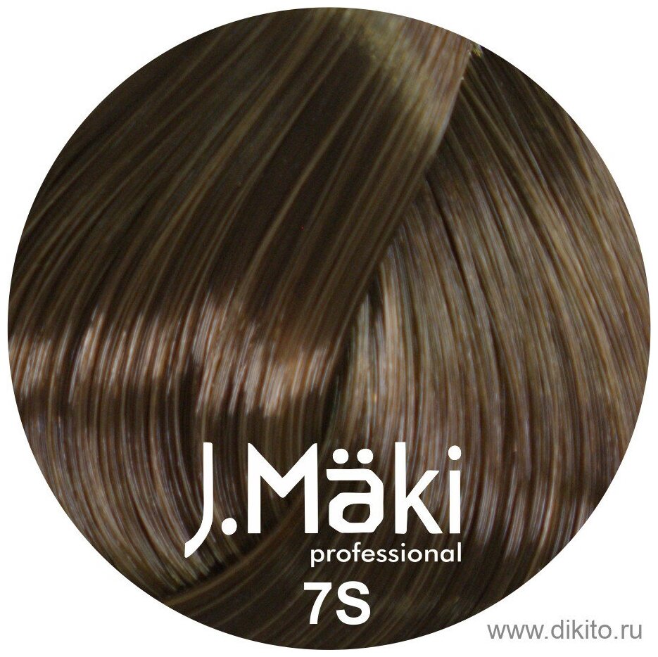 J.Maki Стойкий краситель для волос, 7S Песочный русый, 60 мл