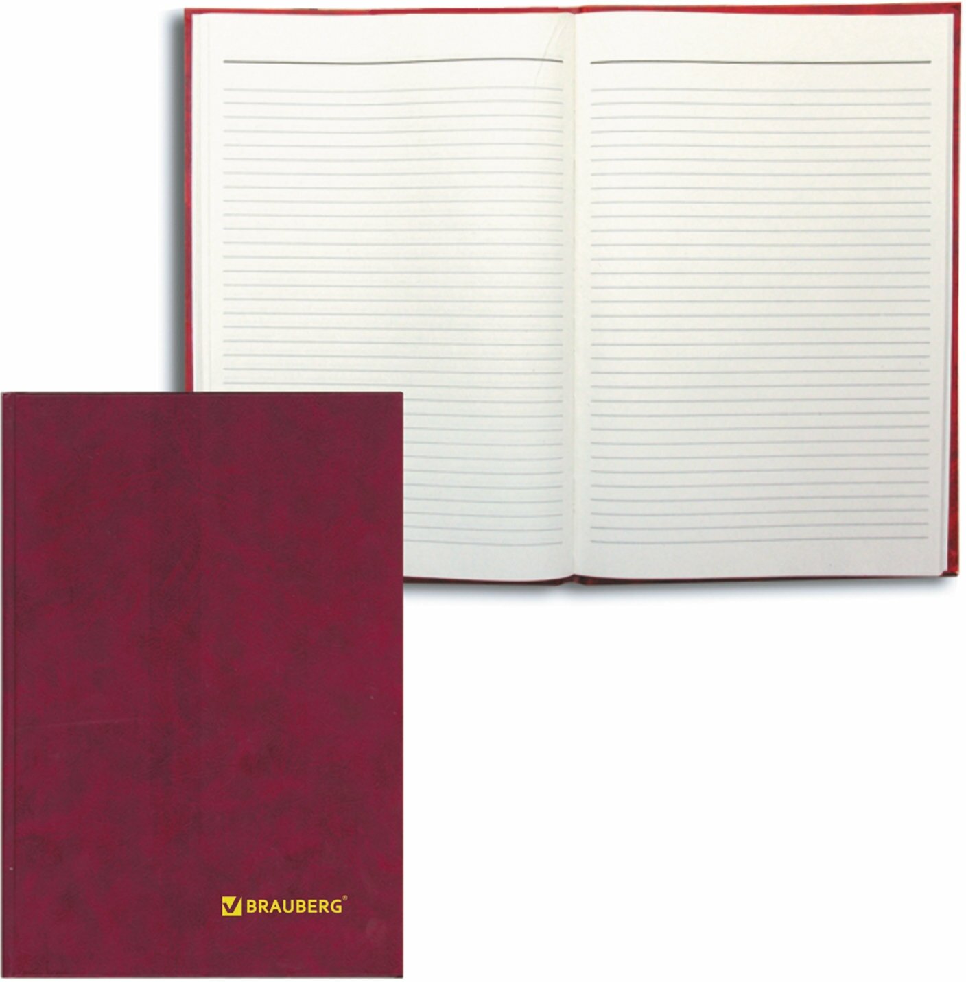 Упаковка 5 шт. Книга учета 96 л, линия, твердая, бумвинил, блок офсет, А4 200х290 мм, BRAUBERG, 130070